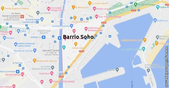 Barrio Soho o Soho de Málaga, también llamado Barrio de las Artes